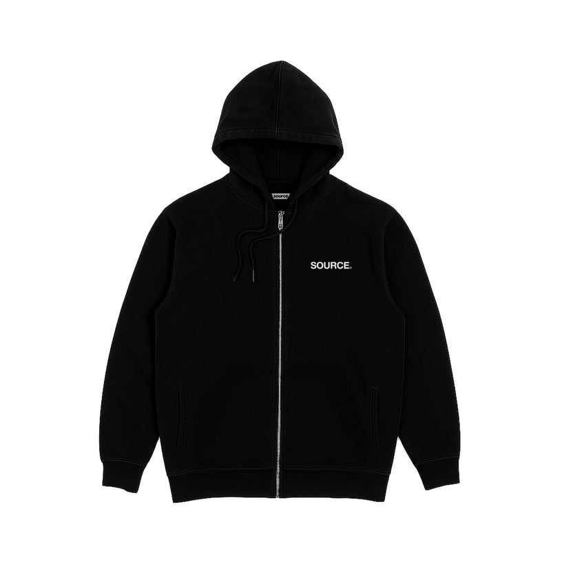 Raw Oversized Zip-Up Hoodie – 330 GSM Fleece | SOURCE® – Source ...